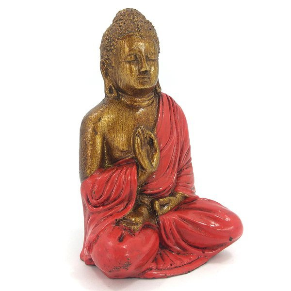 Figurka Buddy (Budda, Buddha) 9 cm czerwony - sklep orientalny EtnoBazar.pl
