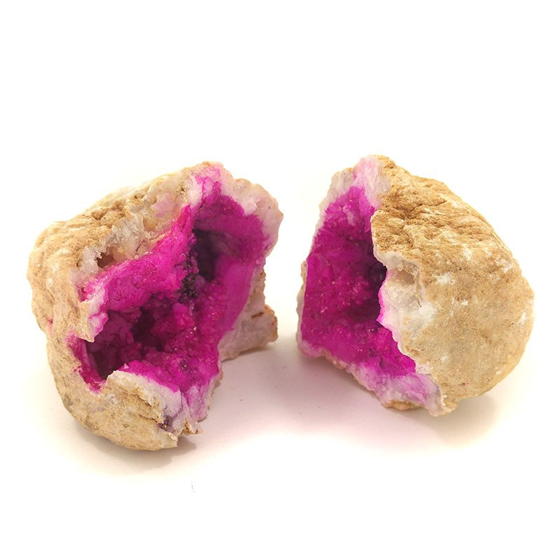 Geoda kalcytowa barwiona, różowa, skała, kryształ, Maroko - sklep ...